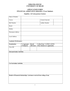 Fillable Online Download Application Form - Miranda House Fax Email ...