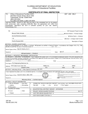 Fillable Online INSTRUCTIONS: Submit for OEF files one copy of the ...