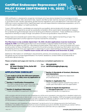 Fillable Online Certified Endoscope Reprocessor (CER) PILOT EXAM ...