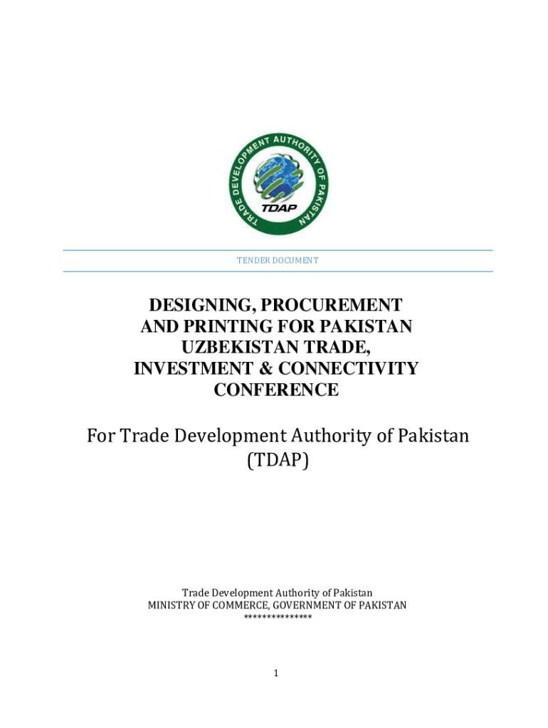Fillable Online tdap gov For Trade Development Authority of Pakistan ...