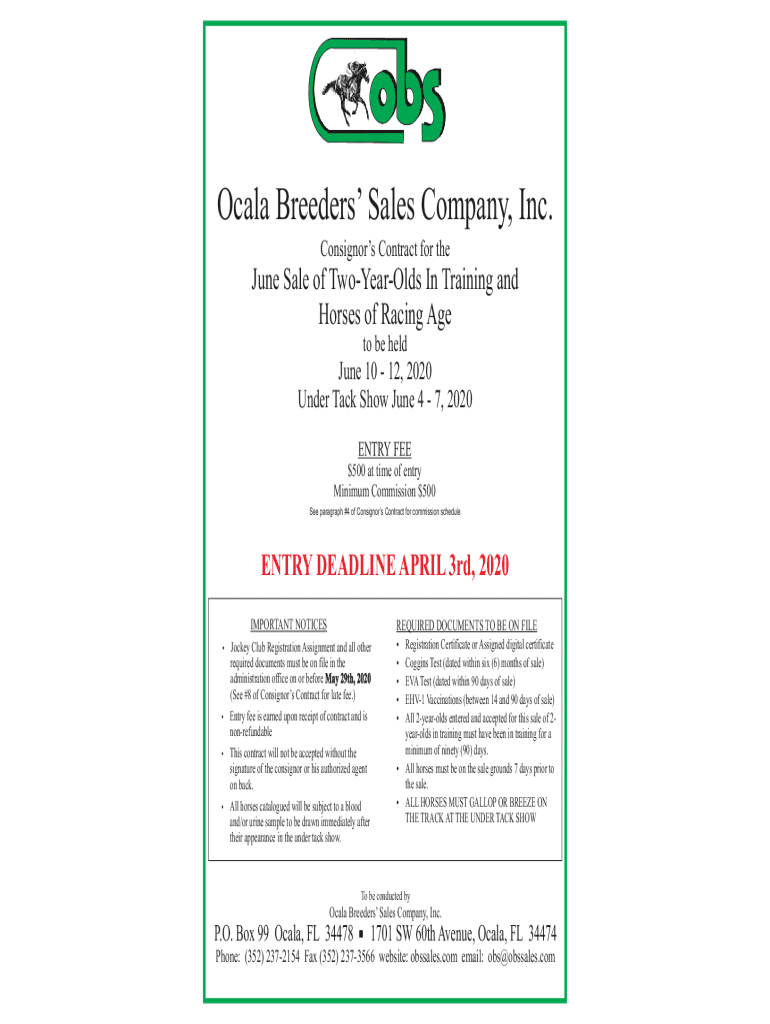 Fillable Online June 2020 Sales Contract.cdr - OBS Sales Fax Email ...