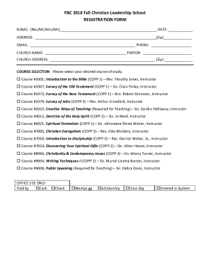 Fillable Online MINISTRY LEADERSHIP APPLICATION FORM Fax Email Print ...
