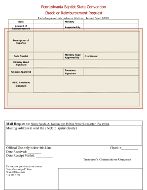 Fillable Online Check Request / Reimbursement Form Fax Email Print ...