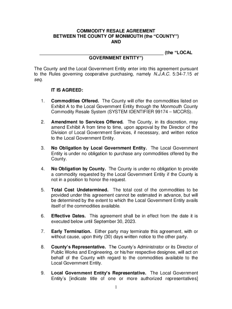 Fillable Online MUNICIPAL ASSISTANCE / SHARED SERVICES AGREEMENT Fax ...
