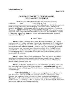 Fillable Online Deed of Easement Purchase of Development Rights (PDF ...