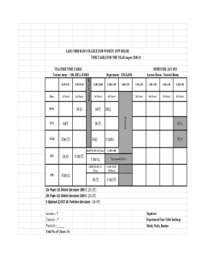 Fillable Online lsr edu 1.3 TT Excel template Fax Email Print - pdfFiller