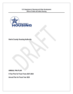 Fillable Online 5 Year - PHA PLAN Fax Email Print - pdfFiller