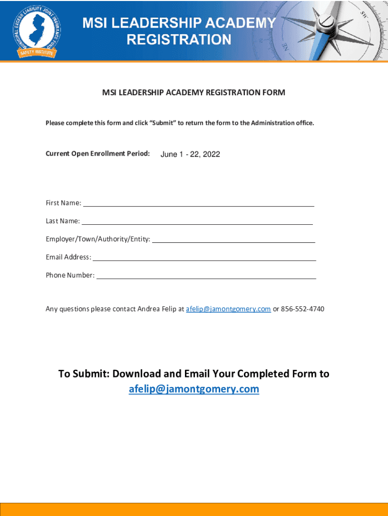 Fillable Online Leadership-Academy-Registration-Fillable-Form.MSI.Final ... Fax Email Print ...