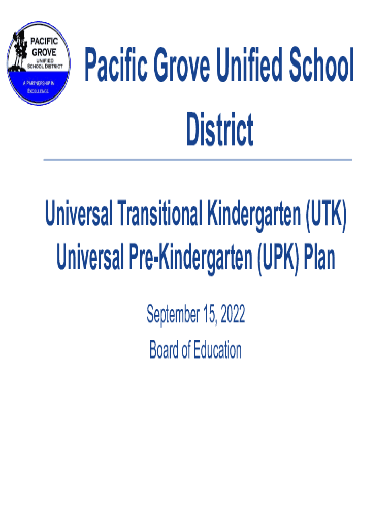 Fillable Online Universal Prekindergarten (UPK) Planning Template ...