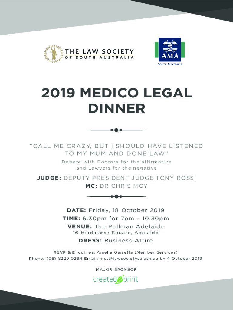 Fillable Online DINNER Fax Email Print - pdfFiller