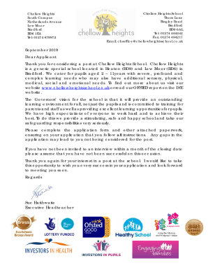 Fillable Online Cleaning services tender chellow heights school Fax ...