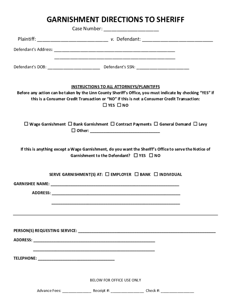 Fillable Online C&H's first Motion for Final Judgment of Garnishment ...