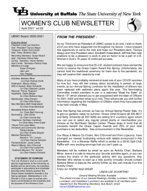 Fillable Online WOMEN'S CLUB NEWSLETTER Fax Email Print - pdfFiller