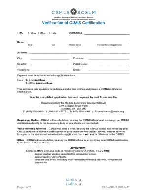 Fillable Online CEXM-048-F1-Application-for-the-CSMLS-Certification ...