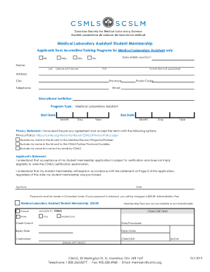 Fillable Online INITIAL APPLICATION for CLINICAL LABORATORY ... Fax ...