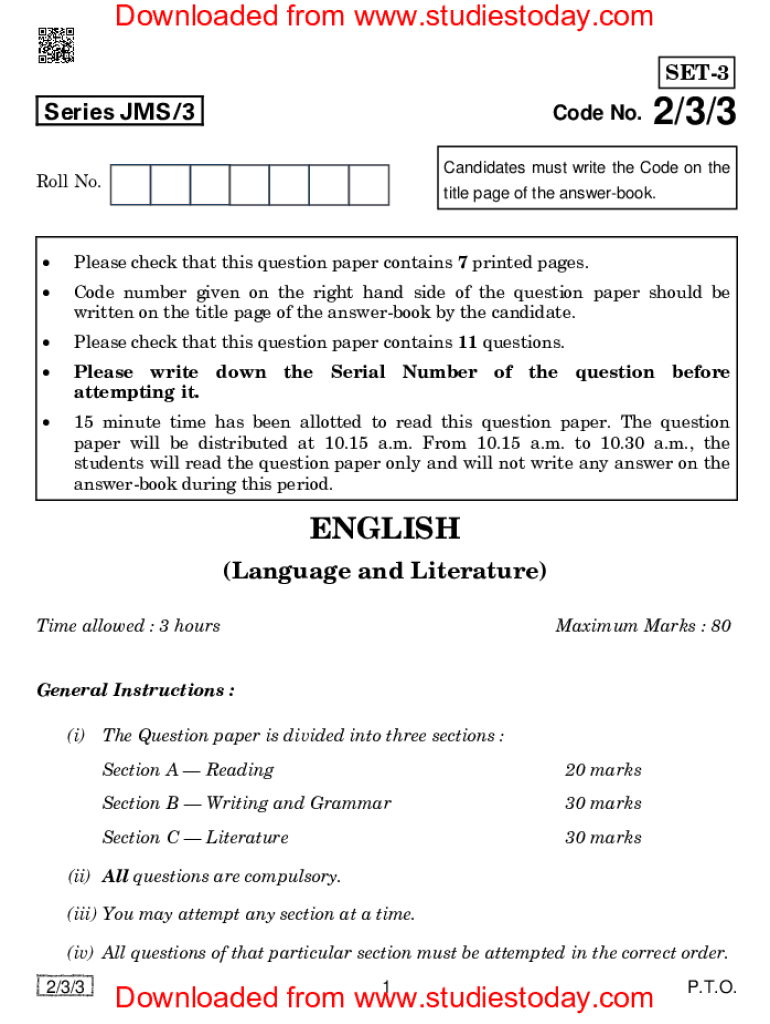 Fillable Online Code number given on the right hand side of the ...