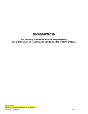 Fillable Online Sample Bidding and Construction Documents - Studylib ...