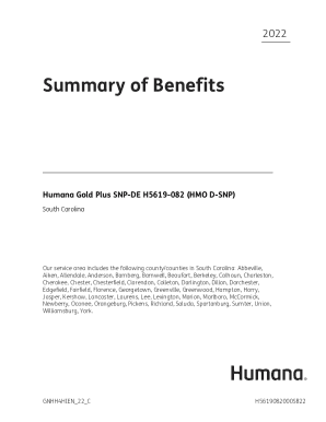 Fillable Online Humana Gold Plus SNP-DE H5619-082 (HMO D-SNP) By ...