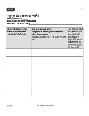 Fillable Online Continuous Quality Improvement & Quality Assurance ...
