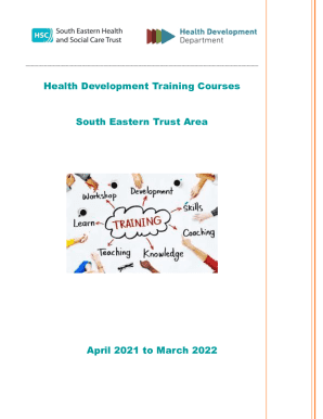 Fillable Online Health Development Training Courses South Eastern Trust ...