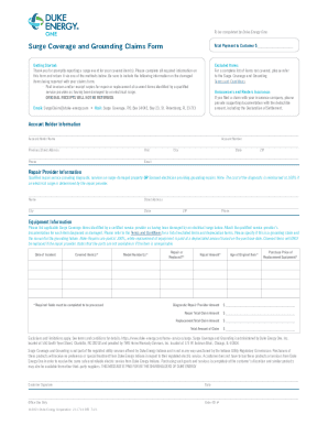 Fillable Online Duke Energy Surge Protection Claim Form - Fill Out and ...