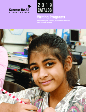 Fillable Online CATALOG - Writing Programs - Success for All Foundation ...