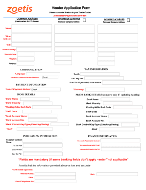 Fillable Online Free Vendor Application Forms & Templates - Smartsheet ...