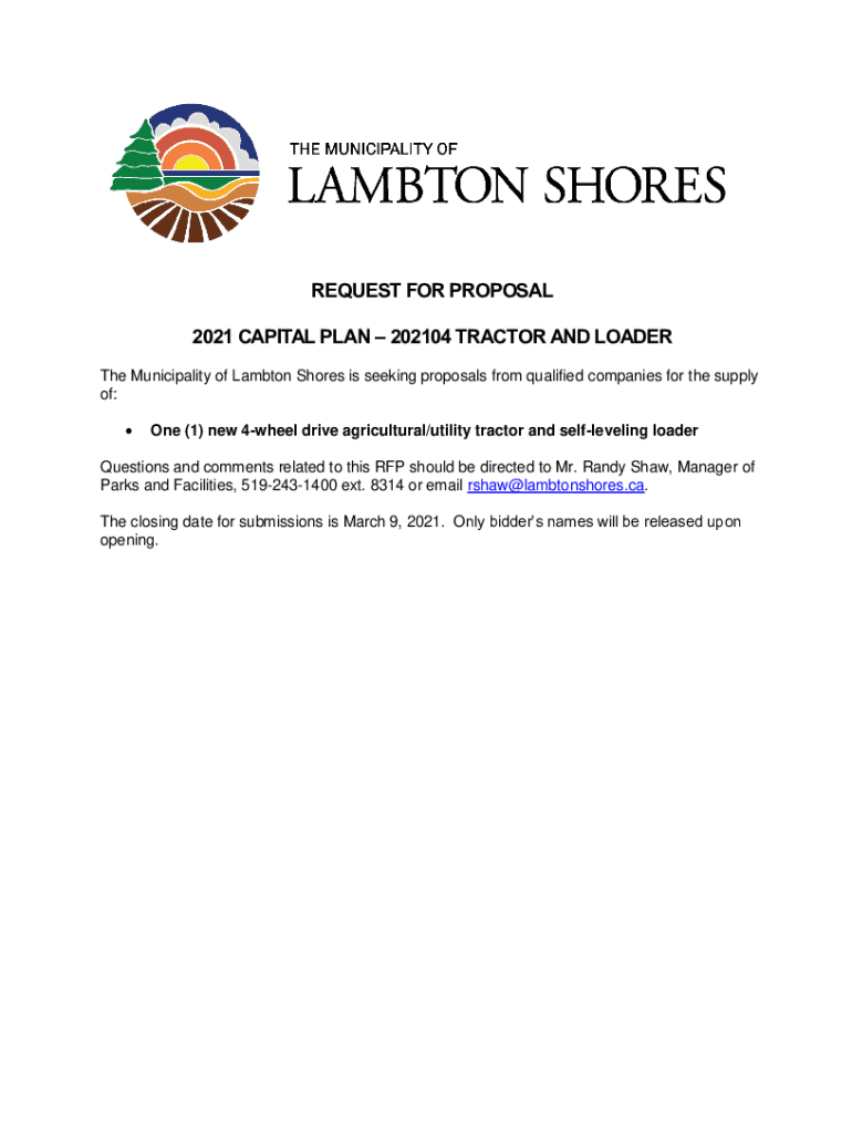 Fillable Online REQUEST FOR PROPOSAL RFP 202122-4 MUNICIPAL ... Fax ...