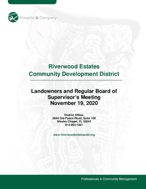 Fillable Online Riverwood CDD: Welcome to Community Development ...