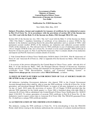 Fillable Online Revised procedure for issue of Part B of TDS ...