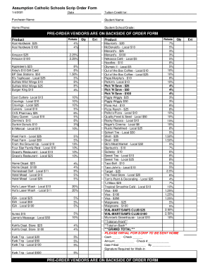 Fillable Online pre-order vendors are on backside of order form Fax Email Print - pdfFiller