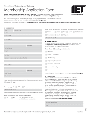 Fillable Online Registered Members Rejoining Application Form - IET Fax ...