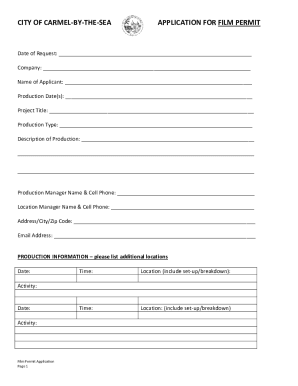Fillable Online ci carmel ca Required Documents at time of Application to ... Fax Email Print ...