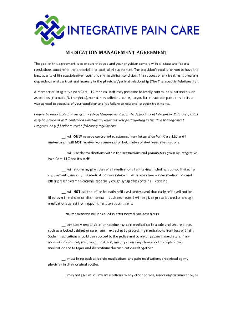Fillable Online of 4 Patient Treatment Agreement For Use of Controlled ...