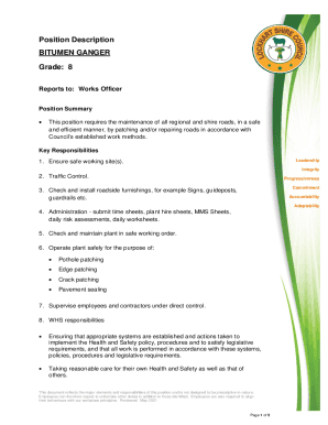 Fillable Online Job description and person specification template for ...