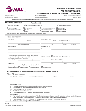 Fillable Online REGISTRATION APPLICATION Fax Email Print - pdfFiller