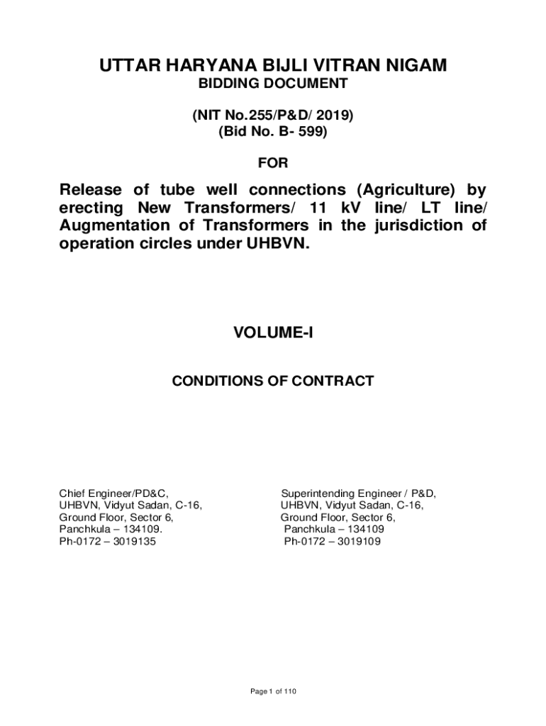 Fillable Online uhbvn org Tender Details - Haryana Power Generation Corporation Limited Fax ...