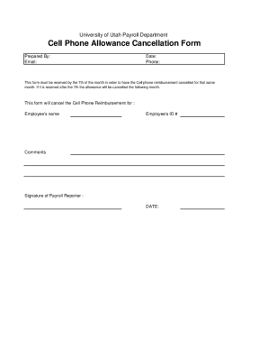 Fillable Online Revised Form and Instructions for Cell Phone ...