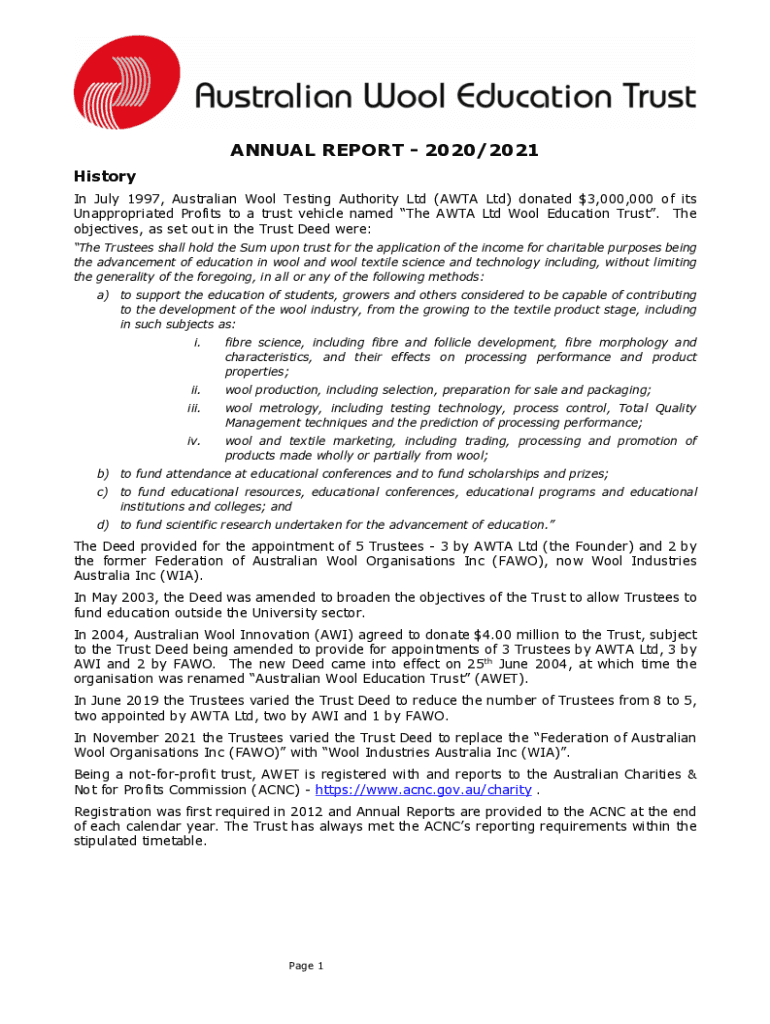 Fillable Online Australian Wool Testing Authority Ltd - trading as AWTA ...