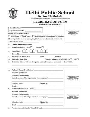 Fillable Online School Registration Form Template Fax Email Print ...