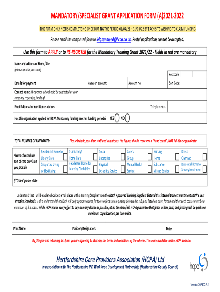 Fillable Online SENIORS CARE GRANT - Application Form Fax Email Print - pdfFiller