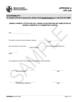 Fillable Online Appendix CLetter for Non-Catholic Admission Acceptance ...