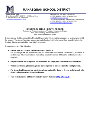 Fillable Online MSD Health Record Forms Fax Email Print - pdfFiller