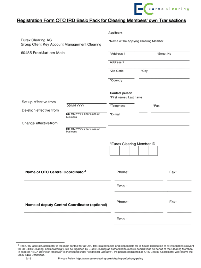 Fillable Online OTC Clear Operational Forms - HKEX Fax Email Print ...