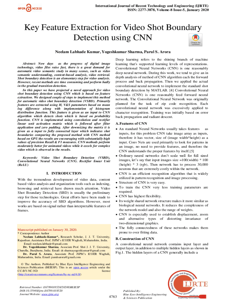 Fillable Online Key Feature Extraction for Video Shot Boundary Detection ... Fax Email Print ...