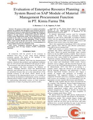 Fillable Online The Impact of Adopting ERP on Key Performance Indicator by ... Fax Email Print ...