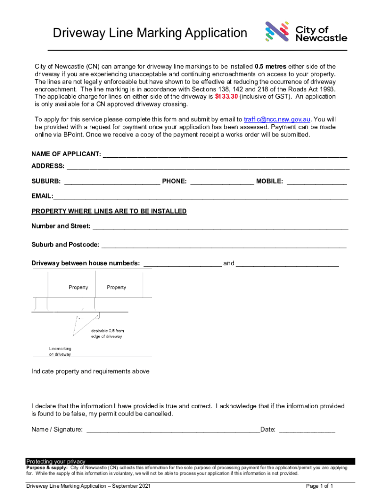 Fillable Online newcastle nsw gov Apply for a residential vehicle ...