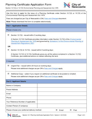 Fillable Online newcastle nsw gov ECM7366664v3Section 10 7 - Planning ...