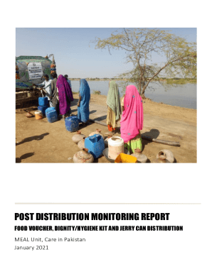 Fillable Online Post Distribution Monitoring Report: Food Voucher ...