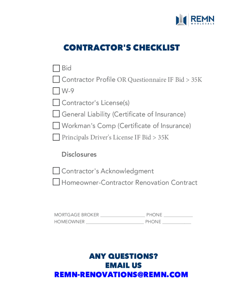 Fillable Online Renovation Forms Fax Email Print - pdfFiller